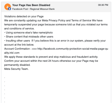 Scam Alert: Latest Facebook Scam Claims your Page is Disabled - Social ...